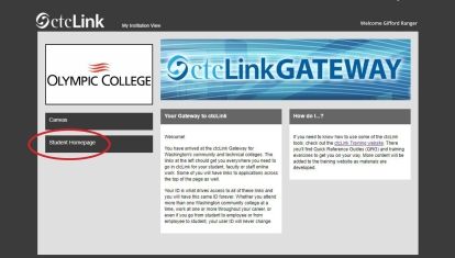 Activate ctcLink Student Homepage | Olympic College